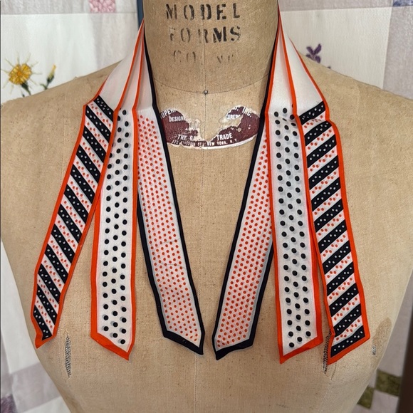 Tri-Tie | Accessories | Vintage 96s Tritie Pure Silk Skinny Scarf Polka ...